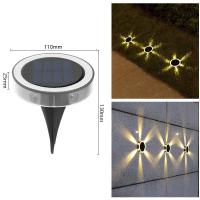 China Outdoor Solar Stair Step Deck Lighting with 90lm/w Efficiency Led Round Ground Lights for sale