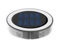 China Outdoor Solar Stair Step Deck Lighting with 90lm/w Efficiency Led Round Ground Lights for sale