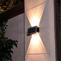 China Balcony Solar Lights Waterproof Wall Mount Lamp for Up and Down Outdoor Lighting for sale