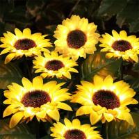 China Solar Led Lamp Waterproof Garden Decorative Sunflower Solares for Backyard Patio Pathway for sale