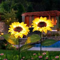 China Solar Led Lamp Waterproof Garden Decorative Sunflower Solares for Backyard Patio Pathway for sale