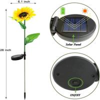 China Solar Led Lamp Waterproof Garden Decorative Sunflower Solares for Backyard Patio Pathway for sale