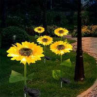 China Solar Led Lamp Waterproof Garden Decorative Sunflower Solares for Backyard Patio Pathway for sale