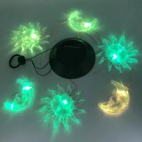 China Sun Moon Solar Lights Colorful Wind Chimes for Garden Waterproof Seven Colors Gradient for sale