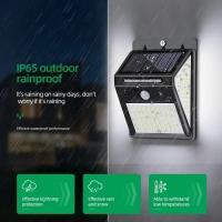 China 120° Beam Angle Outdoors Solar Garden Lamp LED Security Night Lights With Motion Sensor for sale