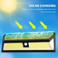 China 180 Led Cob Solar Lights Outdoor Wireless Motion Sensor Wall Security Light for sale