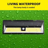China 180 Led Cob Solar Lights Outdoor Wireless Motion Sensor Wall Security Light for sale