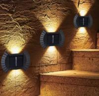China Warm White Solar Powered LED Wall Lights for Garden Patio Garage Driveway Up Down Lamp for sale