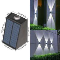 China Lamp Sizes 12.7*4*8*12*7.2*7.5cm Solar Wall Light for Outdoor Waterproof Garden Decor for sale