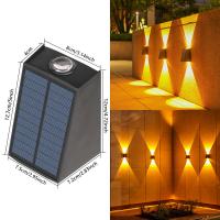 China Lamp Sizes 12.7*4*8*12*7.2*7.5cm Solar Wall Light for Outdoor Waterproof Garden Decor for sale