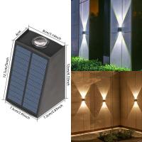 China Lamp Sizes 12.7*4*8*12*7.2*7.5cm Solar Wall Light for Outdoor Waterproof Garden Decor for sale