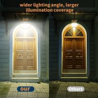 China 218LED Soft Cold White Solar Motion Sensing Wall Light for Outdoor Garden Energy Saving for sale