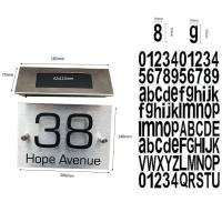 China Waterproof Garden Solar Lamp Stainless Steel Solar Powered House Number and LED Light for sale
