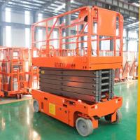 China Battery Operated Self Propelled Scissor Lift Mobile Orange For High Place Working for sale