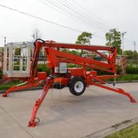 China 10m-20m Trailer Mounted Boom Lift Red Towable Articulating Boom Lift for sale