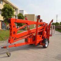 China 10m-20m Trailer Mounted Boom Lift Red Towable Articulating Boom Lift for sale