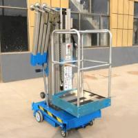 China 6m-16m Vertical Telescopic Single Mast Lift Aluminum Alloy Aerial Work Platforms for sale