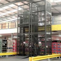 China 3m-9m Cage Lift Hydraulic Fully Caged Vertical Cargo Lift Warehouse Cargo Elevator for sale