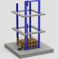 China Hydraulic Vertical Industrial Four Post Lift 4 Post Storage Lift For Factory Warehouse for sale