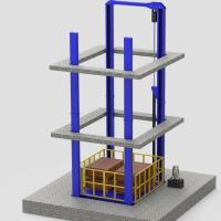 China Hydraulic Vertical Industrial Four Post Lift 4 Post Storage Lift For Factory Warehouse for sale
