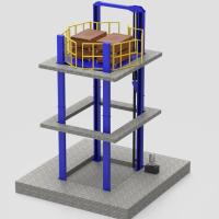 China Hydraulic Vertical Industrial Four Post Lift 4 Post Storage Lift For Factory Warehouse for sale