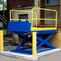 China Stationary Hydraulic Truck Dock Scissor Lift 5000KG With Extension Ramp for sale