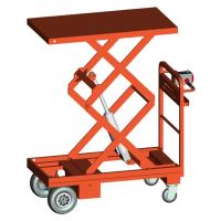 China Battery Powered 2000kg Mobile Lifting Trolley Electric Scissor Trolley Lift Table for sale