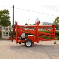 China 12m Trailer Mounted Man Lift 200KGs Tow Behind Bucket Lift For Airport for sale