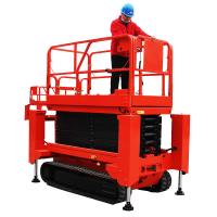 China 8m 10m 12m Crawler Scissor Lift Self Propelled Movable Hydraulic Lift for sale