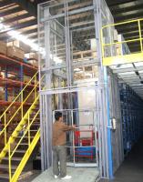 China 4 Post Cage Lift 3000kg Hydraulic Goods Elevator Fully Caged Cargo Elevator for sale