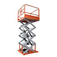 China 2T Double Scissor Lift Stationary Hydraulic Scissor Lift Table 2000KG for sale