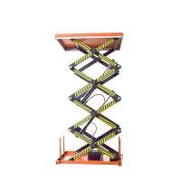 China 2T Double Scissor Lift Stationary Hydraulic Scissor Lift Table 2000KG for sale
