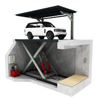 China Two Car Garage Scissor Lift Motorized Hydraulic Car Platform Lift for sale