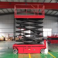 China 6m 8m Self Propelled Scissor Lift Maintain Free Mobile Scissor Lift for sale