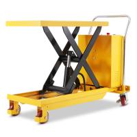 China 800kg Double Scissor Lift Trolley Small Lifting Table Trolley for sale