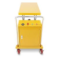 China Height 1m Scissor Trolley Lift 1000KG 1 Ton Hydraulic Table Trolley for sale
