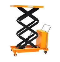 China Height 1m Scissor Trolley Lift 1000KG 1 Ton Hydraulic Table Trolley for sale