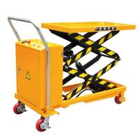 China Height 1m Scissor Trolley Lift 1000KG 1 Ton Hydraulic Table Trolley for sale