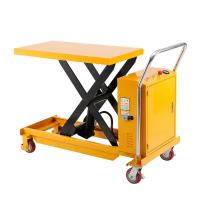 China 350kg Hydraulic Lift Table Trolley 1.5m Lightweight Scissor Lift Trolley for sale