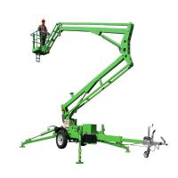 China 14m High Towable Cherry Picker Articulated Trailer Bucket Lift Folding Arm for sale