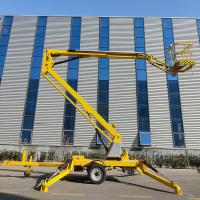 China 200kg Trailer Boom Lift 18m Hydraulic Articulated Towable Boom Lift for sale