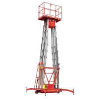 China 9m 250kg Electric Mast Boom Lift Blue Mast Vertical Lift Lightweight for sale
