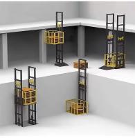 China 10m Two Post Cargo Lift Electric Hydraulic Warehouse Cargo Lift 500KG Load for sale