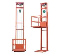 China 1000kg Small Cargo Elevator Orange Wall Mounted Cargo Lift For Warehouse for sale