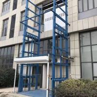 China 9m Guide Rail Cargo Lift Outdoor Industrial Freight Lift Elevator for sale