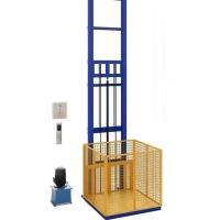 China Orange 8m Small Cargo Lift 1000kgs Hydraulic Cargo Lift Elevator for sale