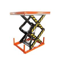 China 3.5m 1000kg Stationary Scissor Lift Table Hydraulic Double Scissor Lift Table for sale