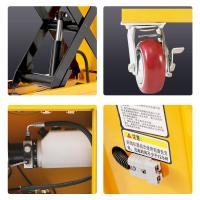 China 300kg-1000kg Single Scissor Lift Trolley 1.7m Electric Hydraulic Trolley Table for sale