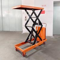 China 300kg-1000kg Single Scissor Lift Trolley 1.7m Electric Hydraulic Trolley Table for sale
