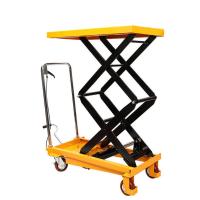 China Warehouse Scissor Lift Trolley 500kg Hydraulic Table Lifter Trolley for sale